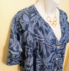 Ruby Rd. | Tops | Bundle Only Ruby Road Blue Jean Floral Buttonup Shirt ...
